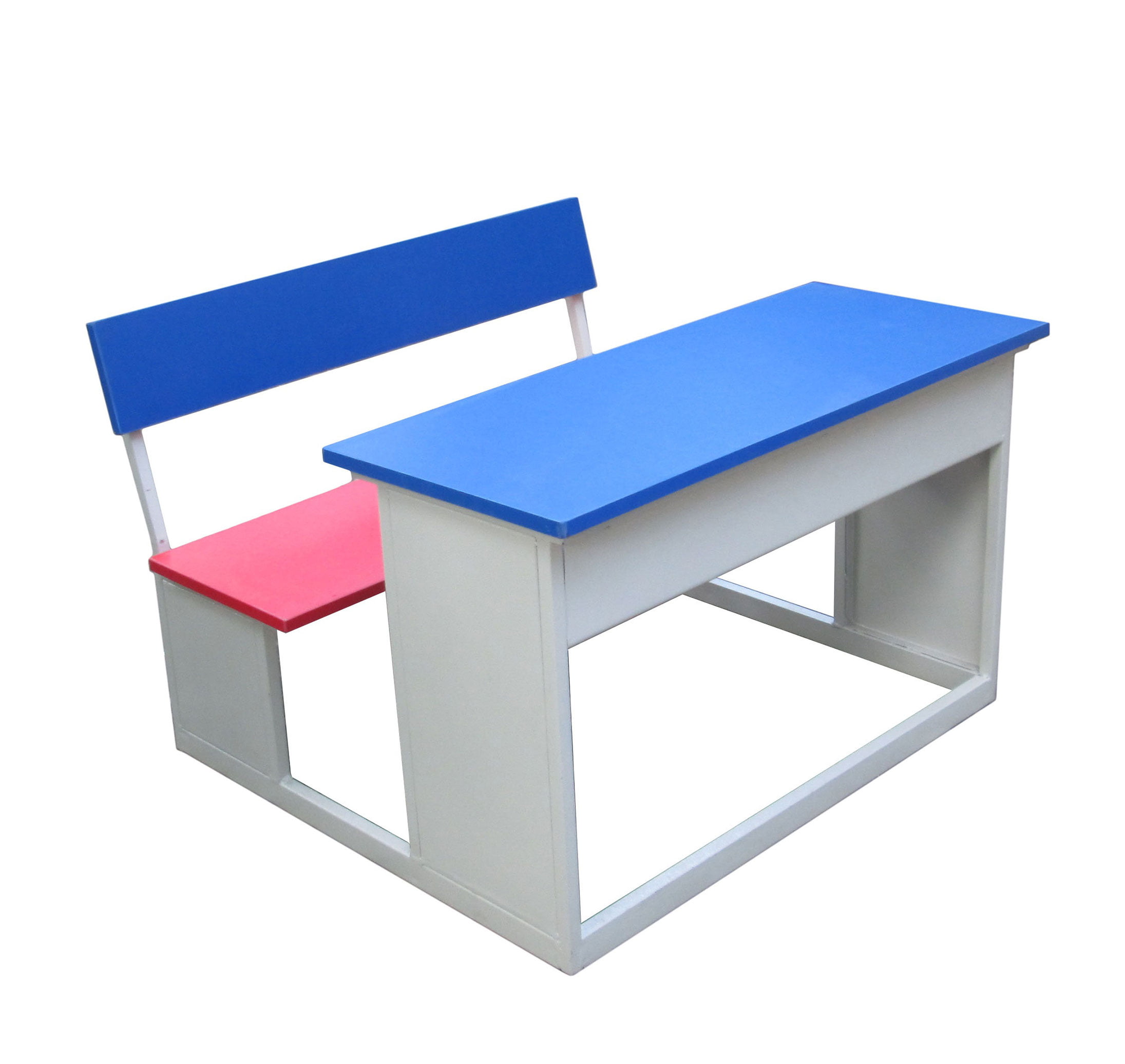 Blue and Red double seater study desk - Sharon Furniture