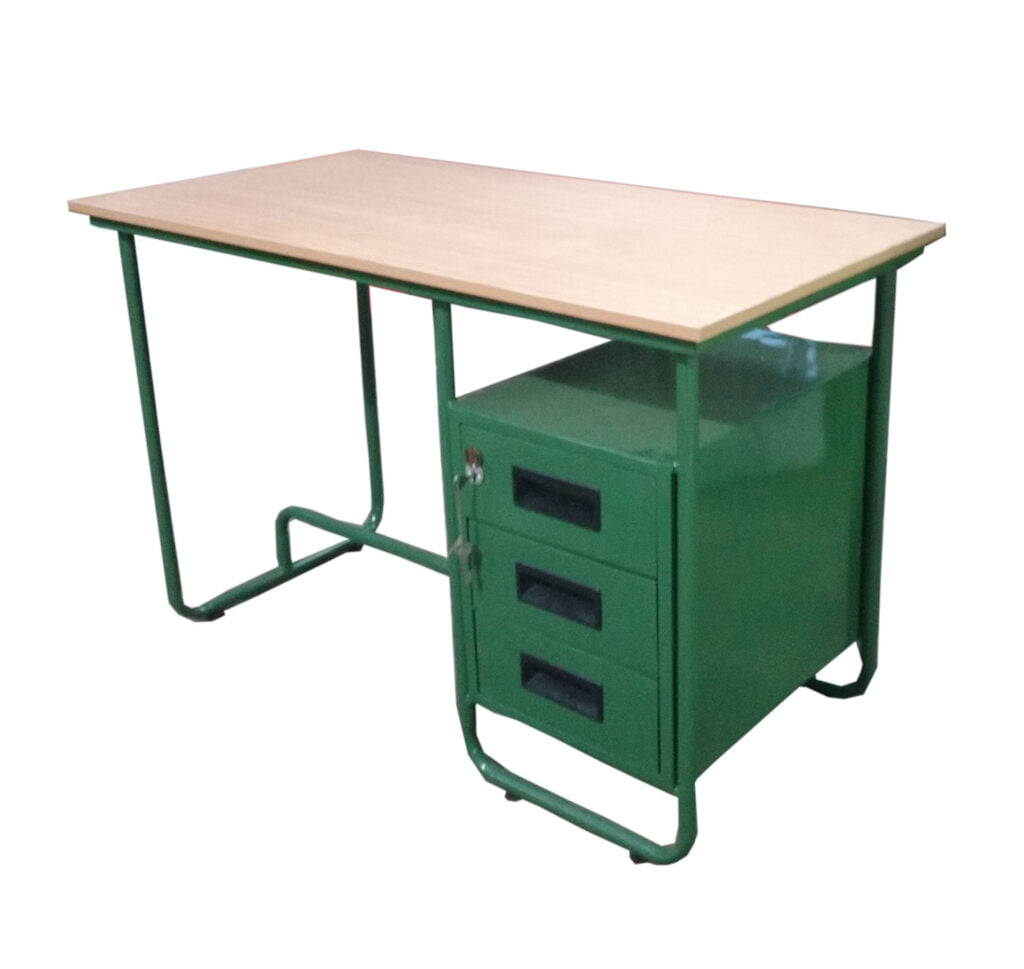 Steel Office Table With 3 Drawers and Paint Finishing | Sharon Furniture